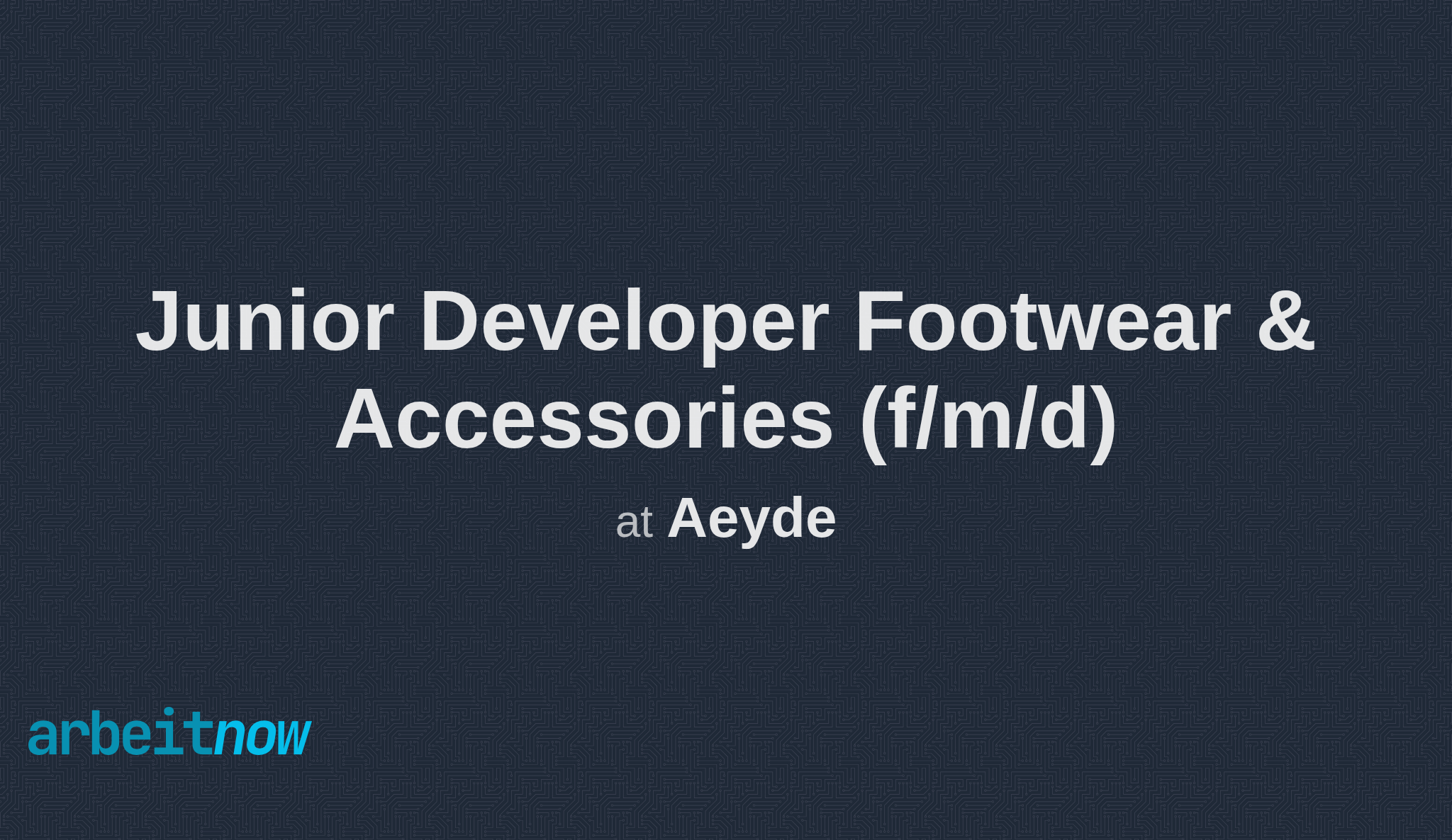 Junior Developer Footwear & Accessories (f/m/d) job at Aeyde in Berlin
